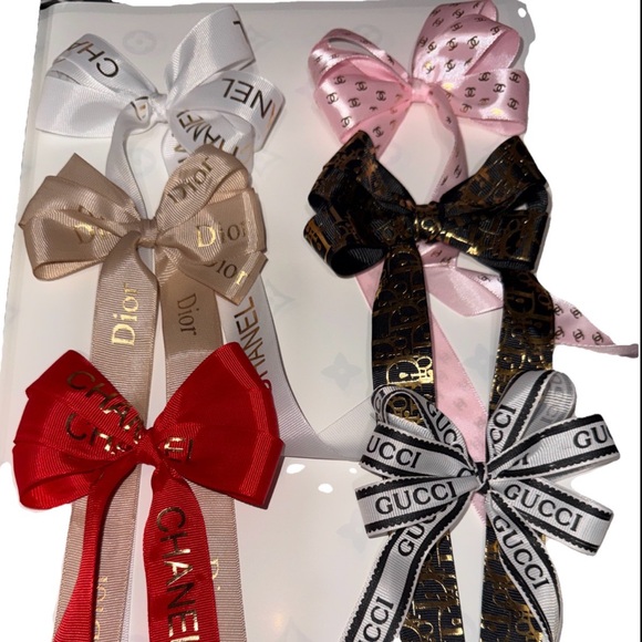 Handmade | Party Supplies | Luxury Style Medium Ribbon Bows Set 6 Bows ...
